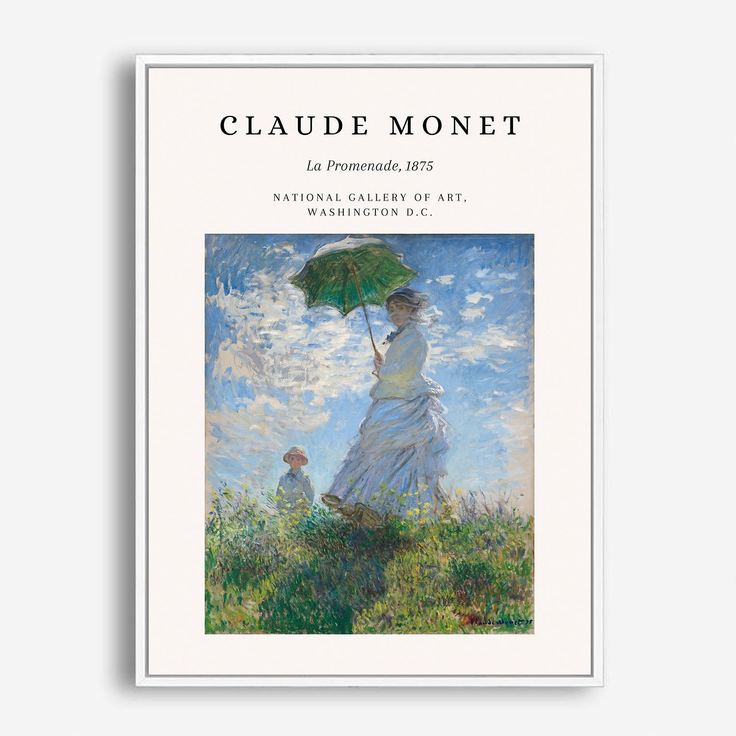 La Promenade 1875 by Claude Monet Poster Art Print – WES & CO Gallery